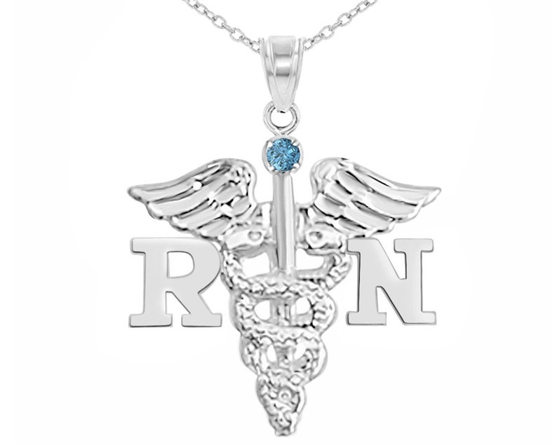 Registered Nurse RN Silver Necklace Gift - Etsy