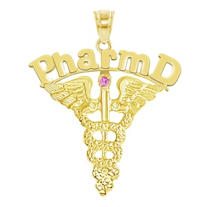 Doctor of Pharmacy Pharmd Charm 14K Gold - Etsy