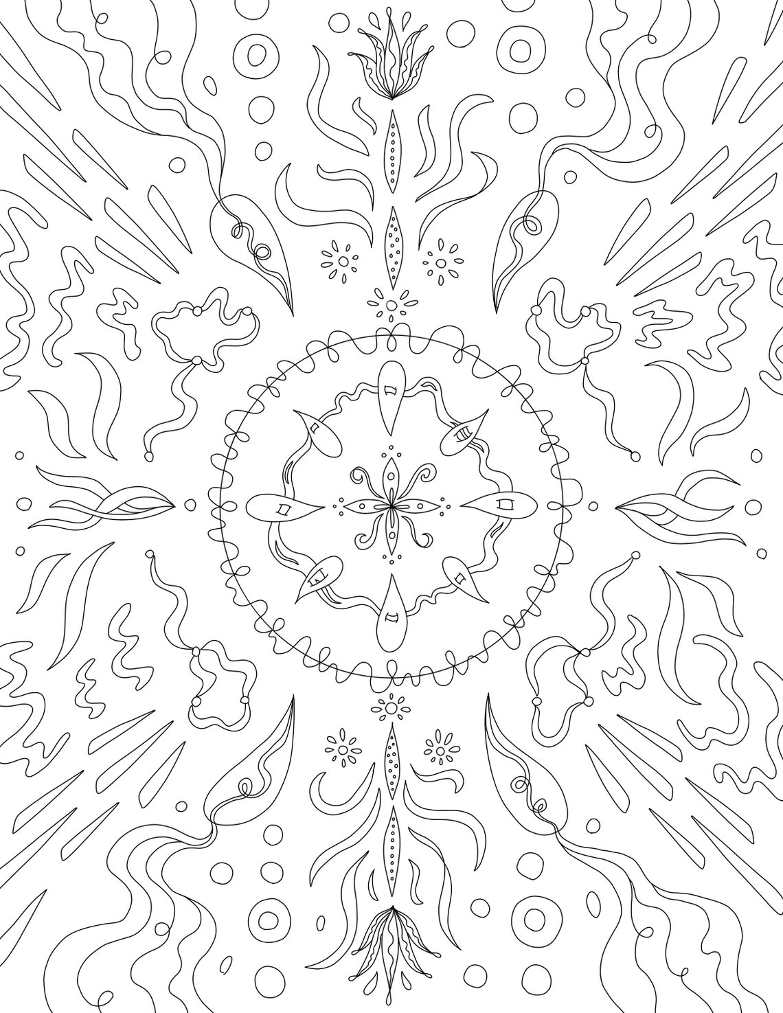 Life / Organic Shapes / Growth Coloring Page - Etsy