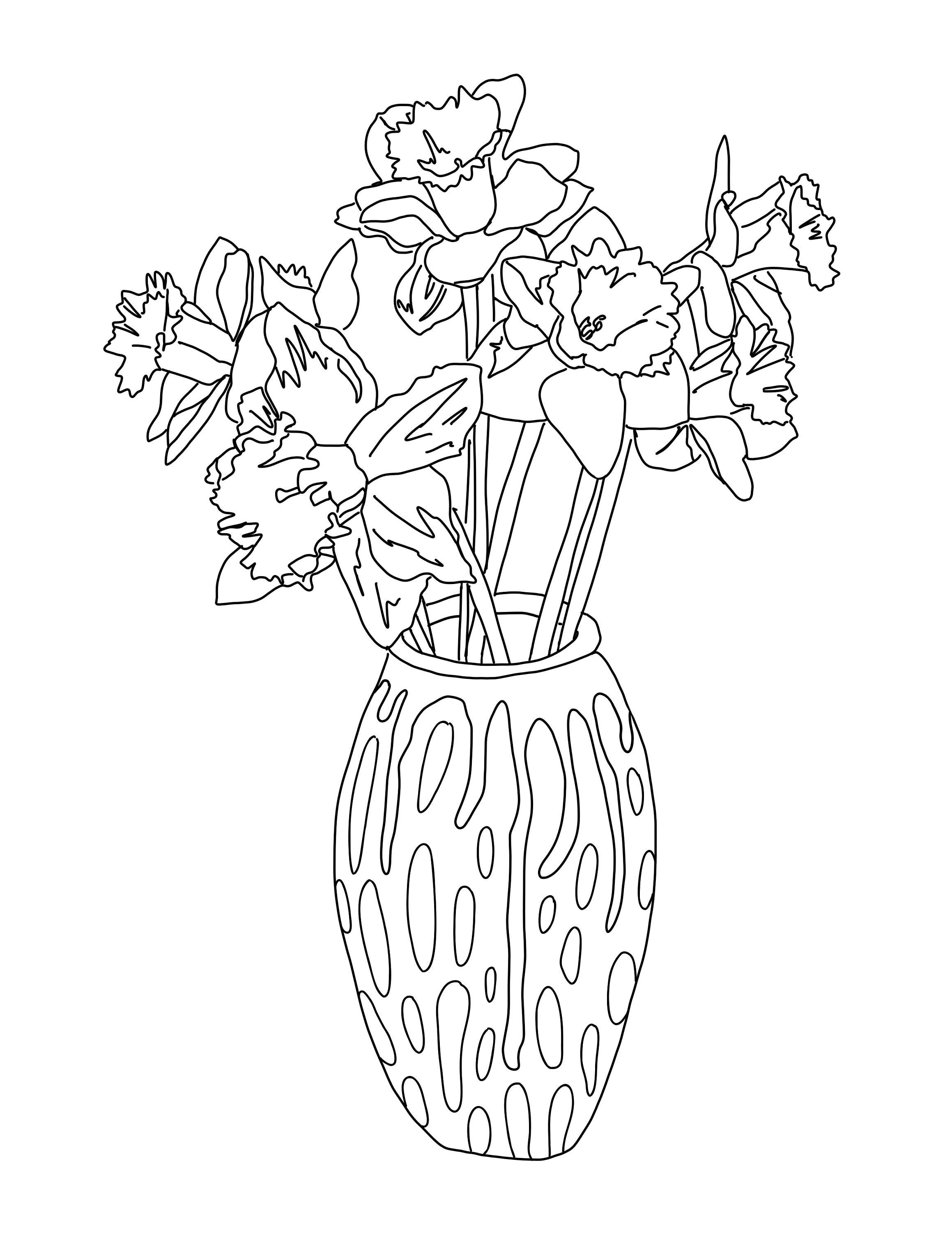 VARIETY - THREE Floral Coloring Pages - Etsy