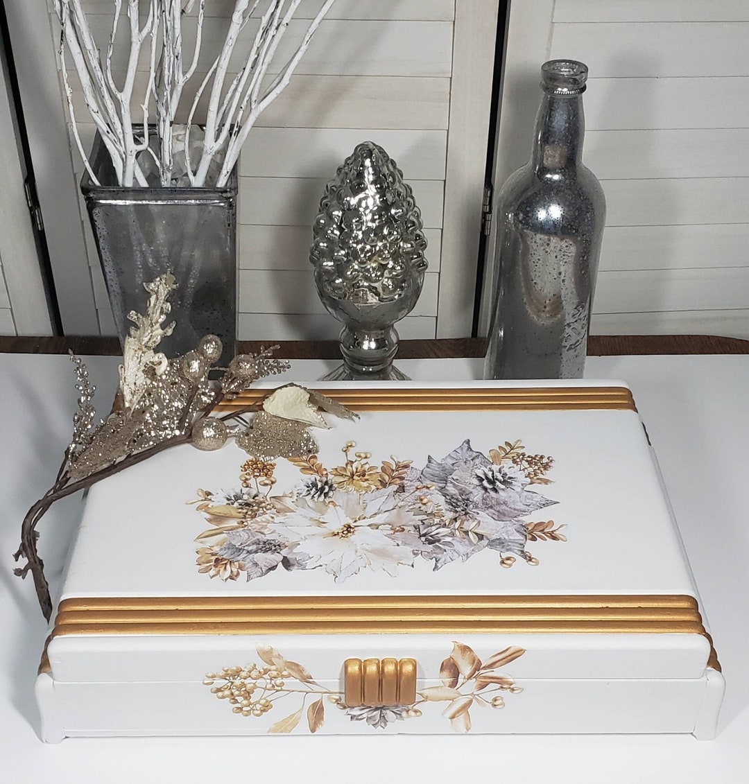 Christmas Memory Box for Photos, Cards, Special Keepsakes in Upcycled ...