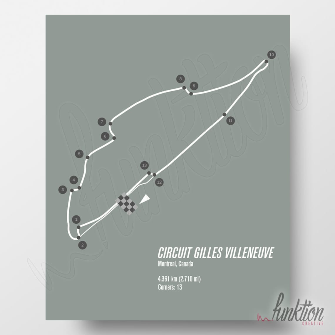 Circuit Gilles Villeneuve Print Formula 1 Edition F1 Race - Etsy