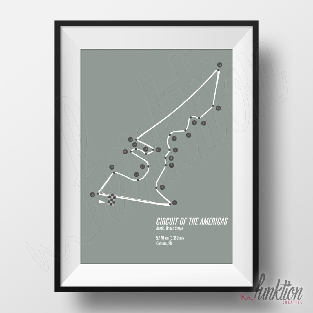 Circuit of the Americas Print - Formula 1 Edition - F1 Race Track ...