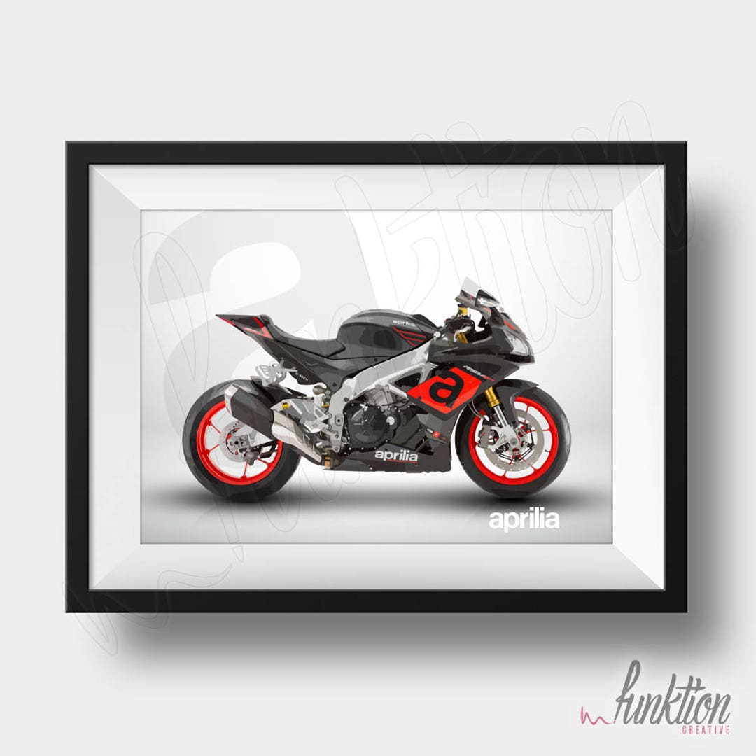 Aprilia RSV4 RR - Digital Drawing - 8 X 10 Print - Superbike ...