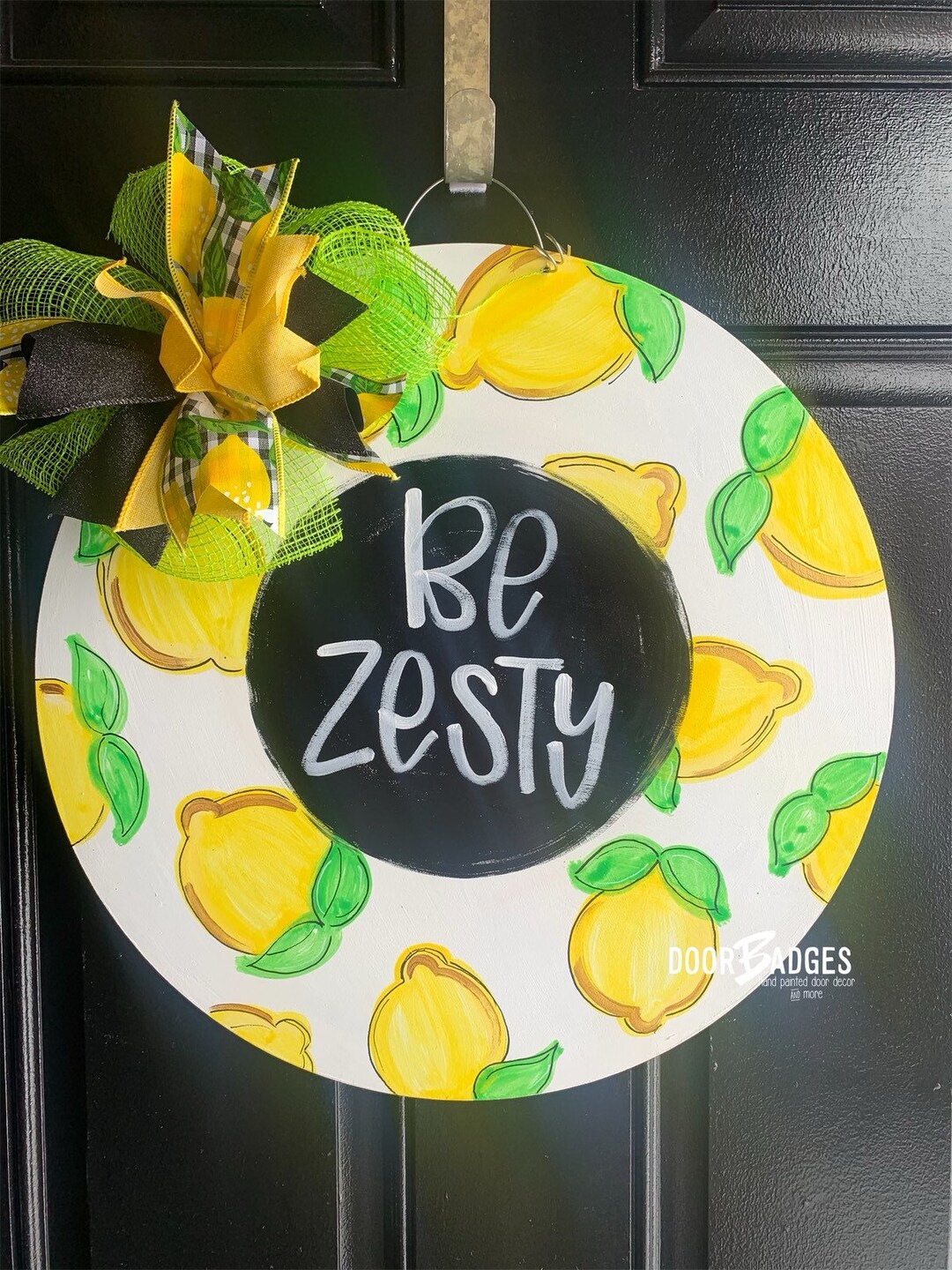 Lemon Door Hanger Summer Lemons Watercolor Hand Painted - Etsy