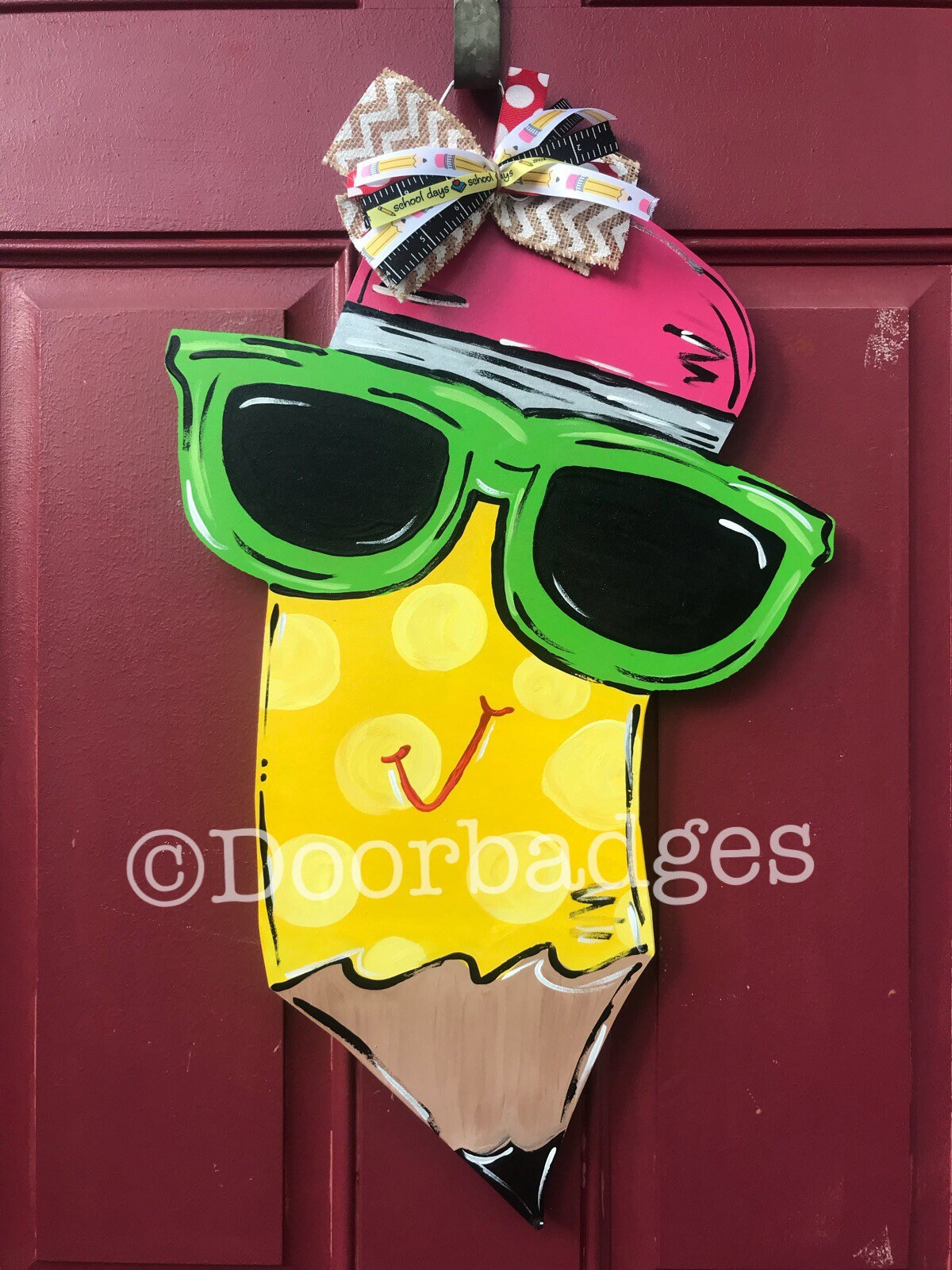 School Pencil and Sunglasses and Polka Dot Back to School Teacher Gift ...