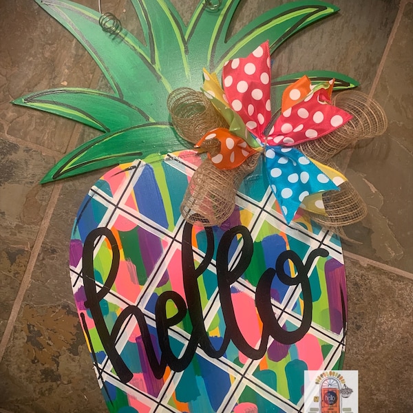 Pineapple Door Decor - Etsy