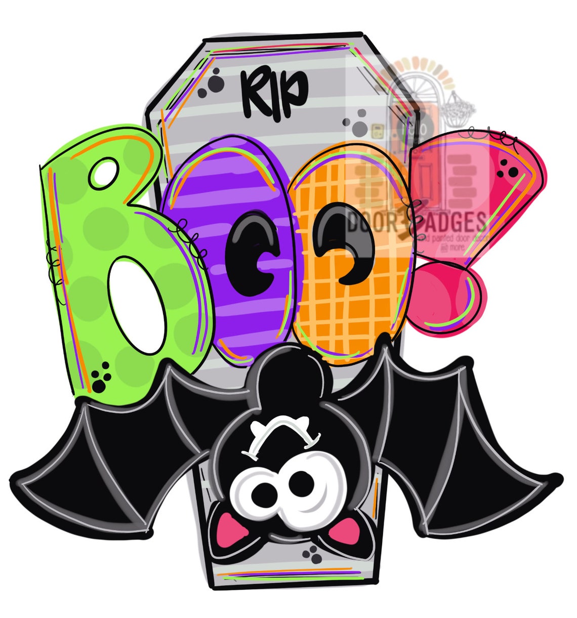 Halloween Boo Bat Door Hanger Bat Door - Etsy