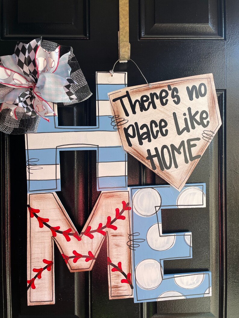 Baseball Door Hanger Home Door Hanger Sports Door Hanger - Etsy