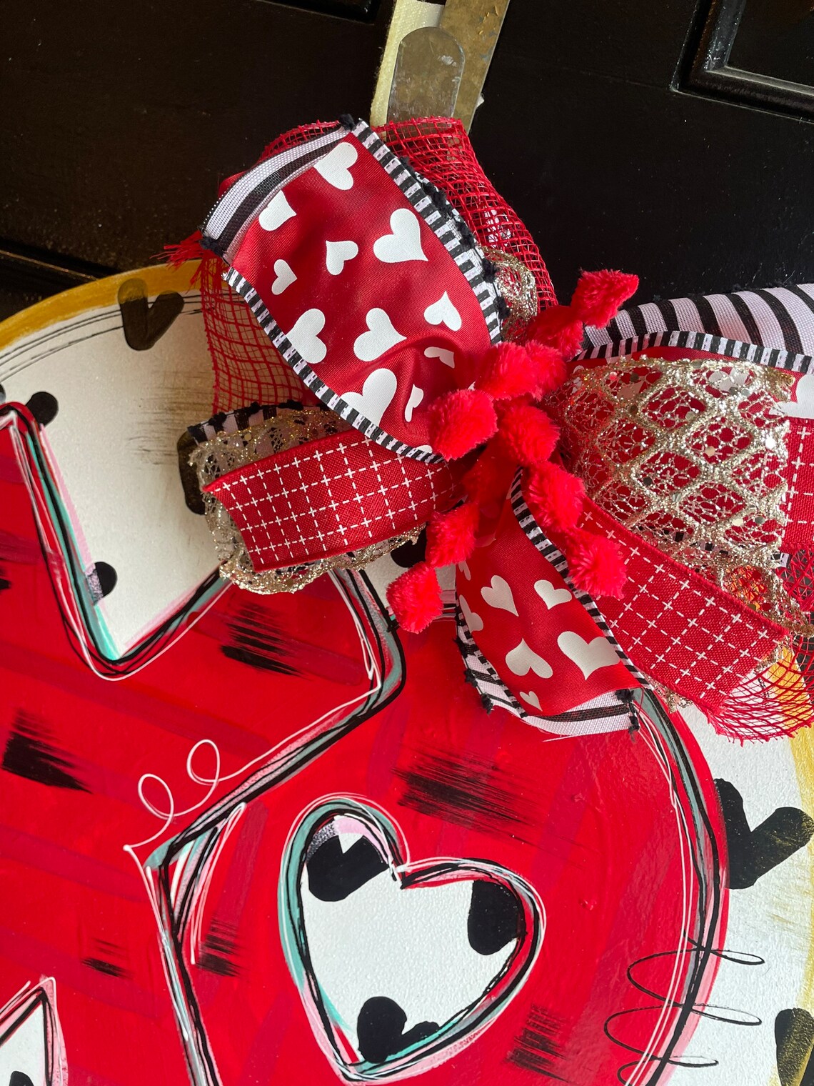 Valentine XO Door Hanger Hello Valentines Day Door Decor - Etsy