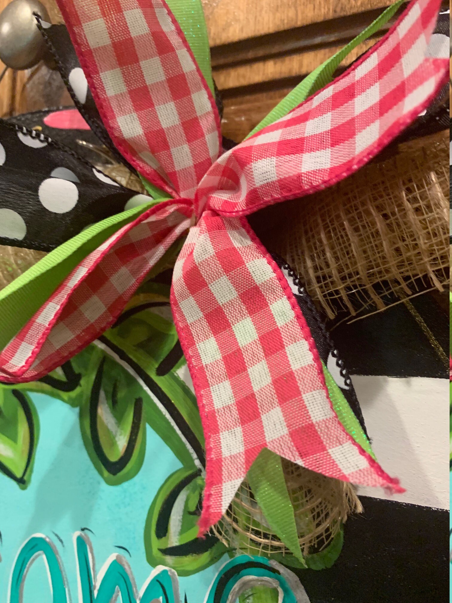 Welcome Floral Sign With Stripes Flowers Black and White - Etsy