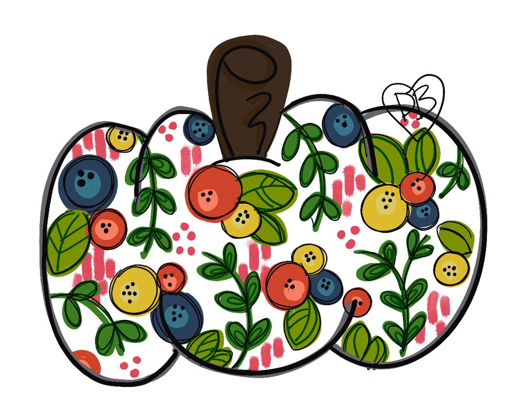 Fall Floral Pumpkin Door Hanger - Fall Door Decor, Harvest Thanksgiving ...