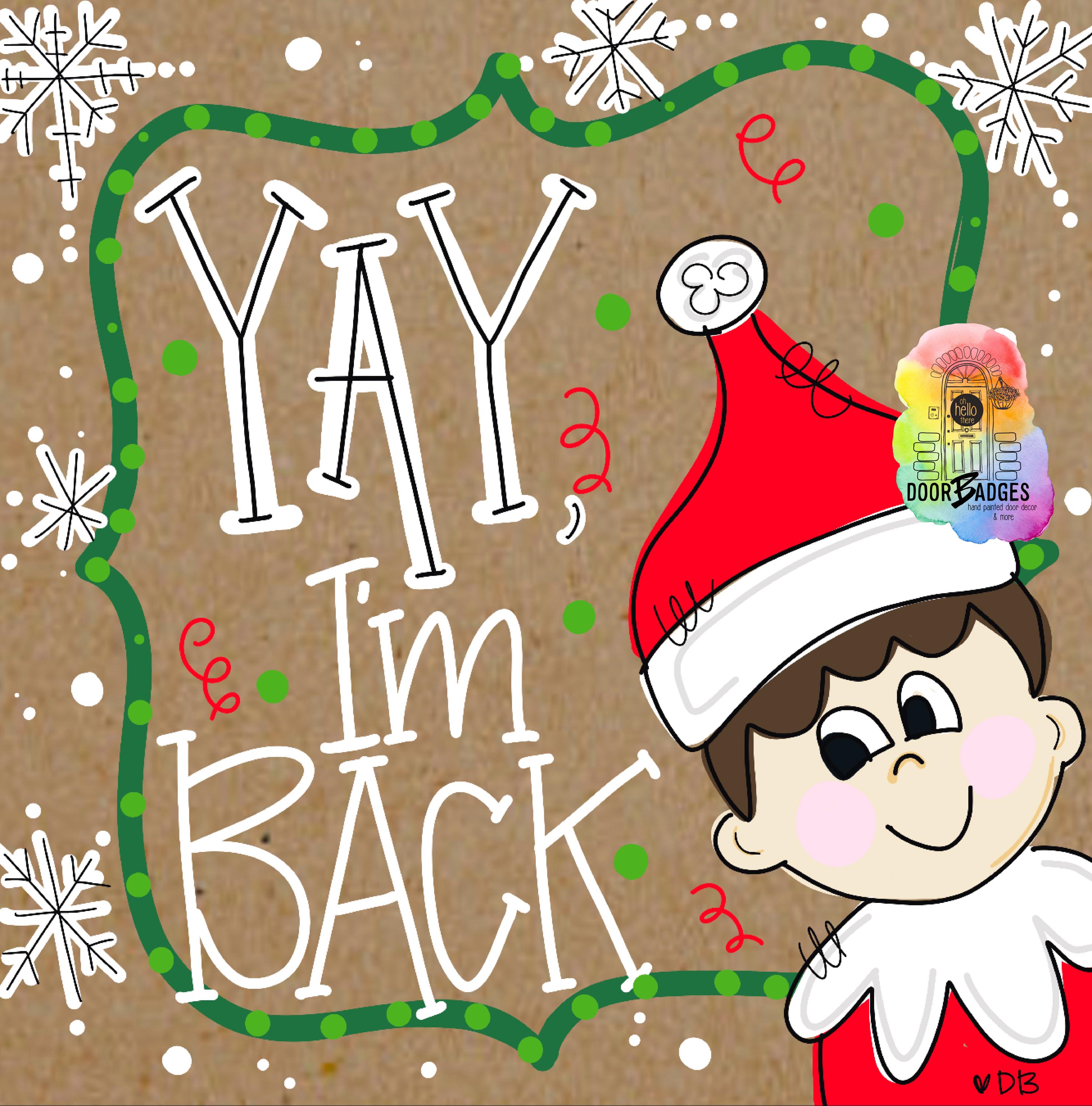 Elf Christmas Hand Painted Banners - Kraft Party Decorations - Posters ...