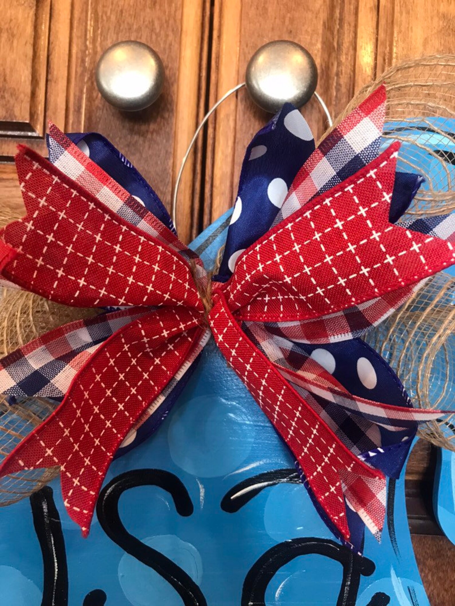 Fourth of July Gnome Door Hanger Patriotic Door Decor | Etsy