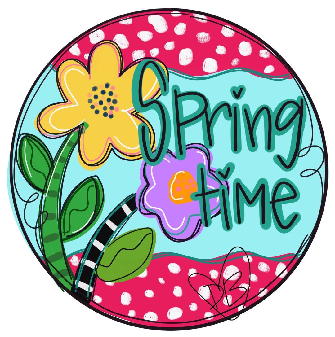 Spring Time Round, Spring, Summer Round Door Hanger, Summer Door Hanger ...