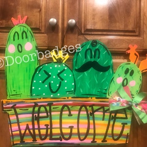 Cactus Door Hanger Cactus Pot Decor Cactus Family | Etsy