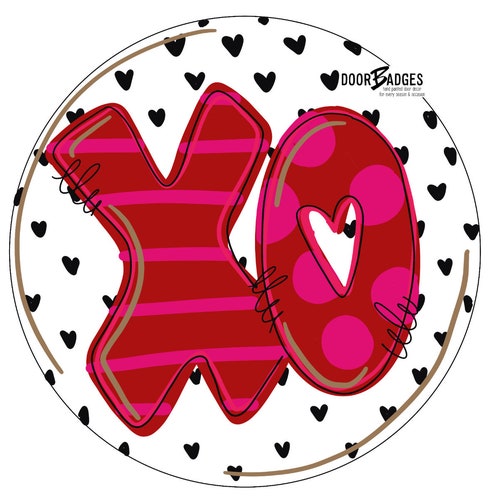 TEMPLATE: XO Valentine Door Hanger Download Template - Etsy