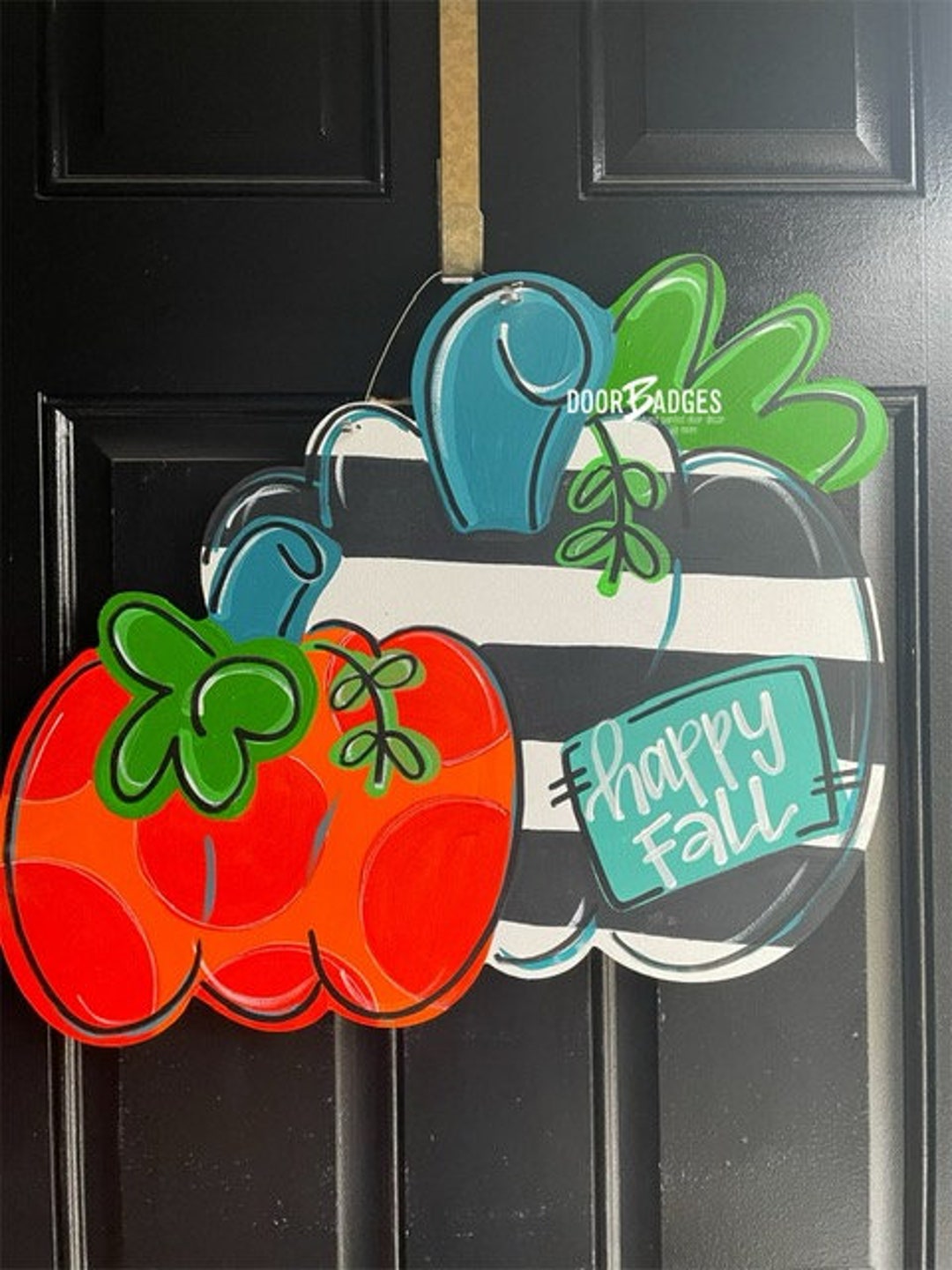 Pumpkins With Sign - Fall Door Hanger, Fall Door Decor, Thanksgiving ...