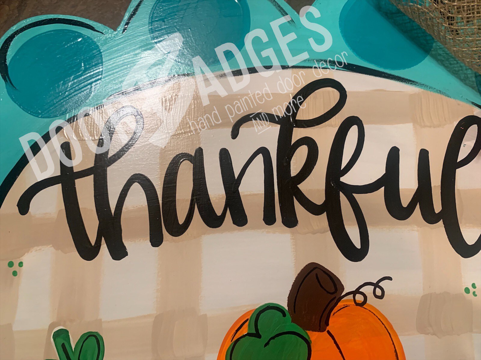 Thankful Door Hanger- Thanksgiving Door Decor-pumpkin-fall-wreath-wood ...