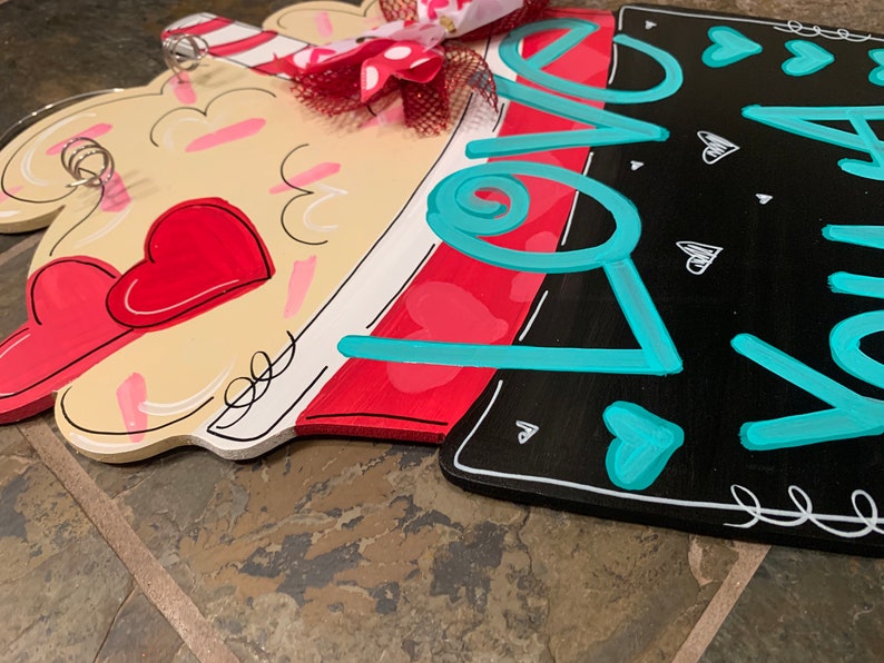 Valentine Love Latte Door Hanger - Valentines Day Door Decor ...