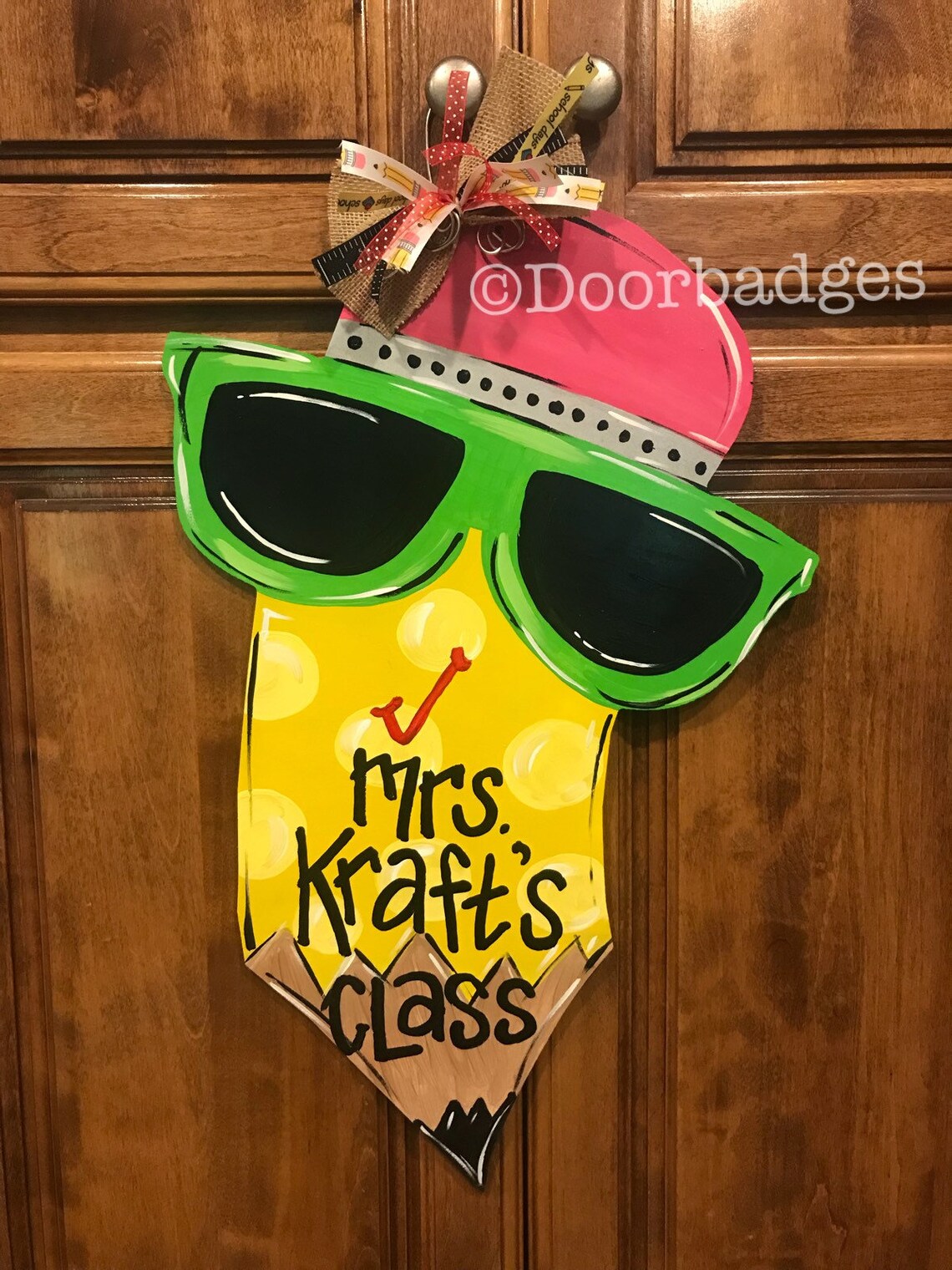 School Pencil and Sunglasses and Polka Dot Back to School Teacher Gift ...