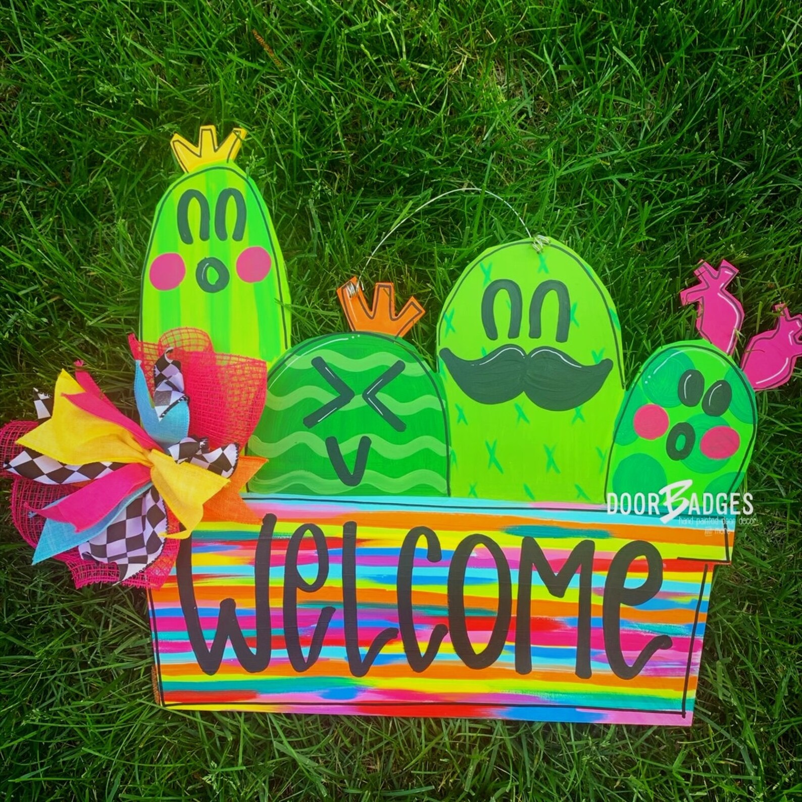 Cactus Door Hanger Cactus Pot Decor Cactus Family - Etsy