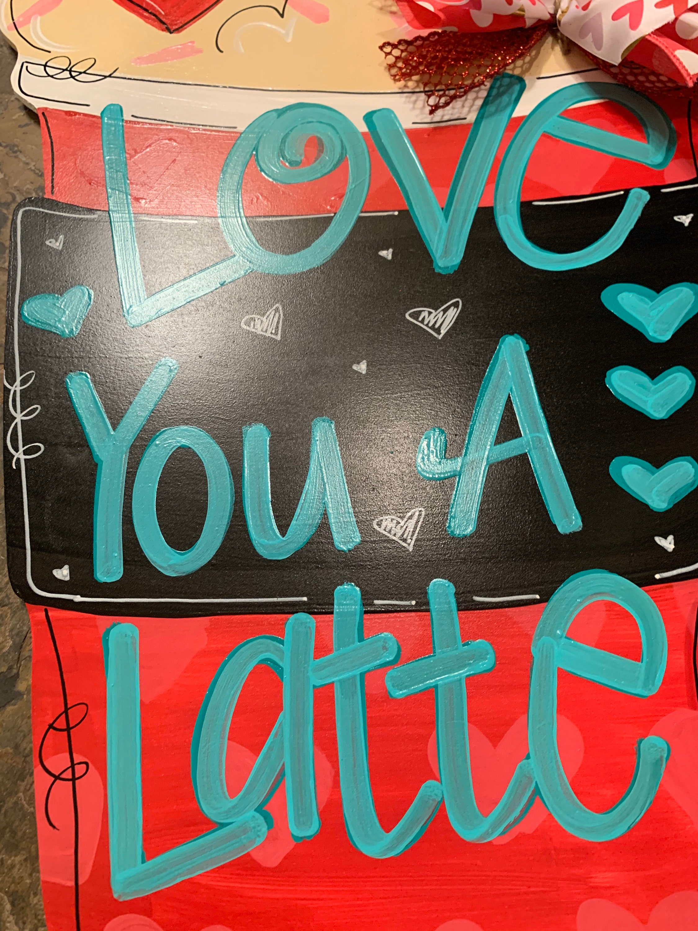 Valentine Love Latte Door Hanger - Valentines Day Door Decor ...