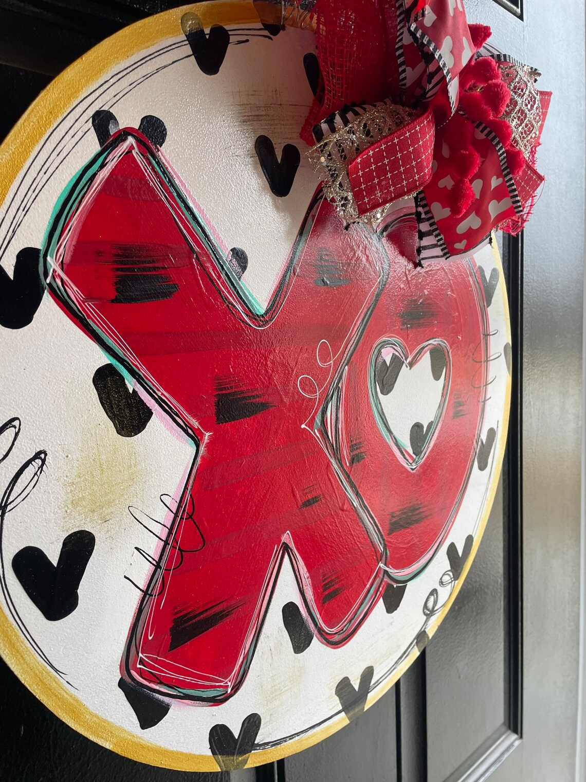 Valentine XO Door Hanger Hello Valentines Day Door Decor - Etsy