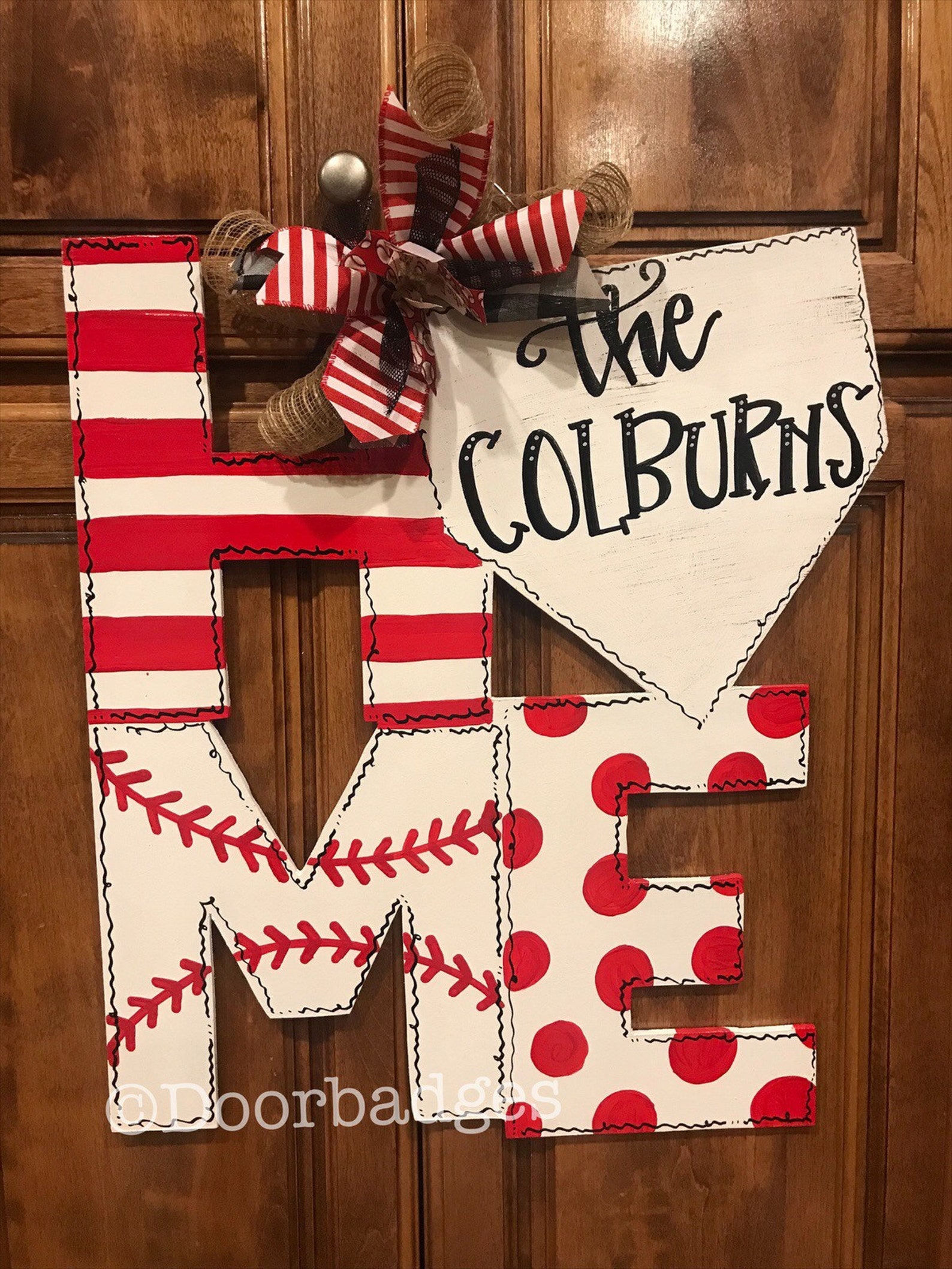 Baseball Door Hanger Home Door Hanger Sports Door Hanger - Etsy