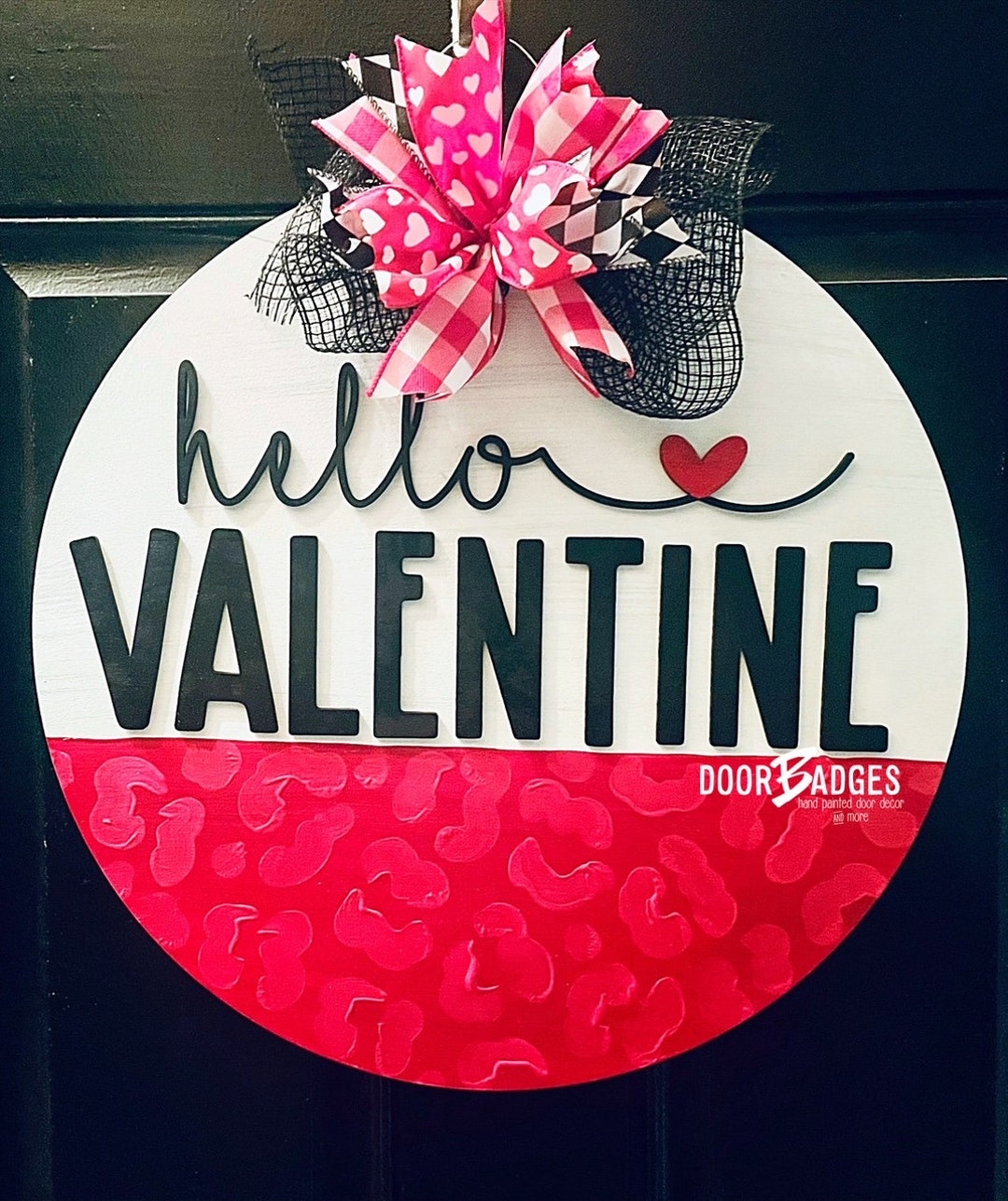Valentine Door Hanger - Hello Valentines Day Door Decor - Valentine ...