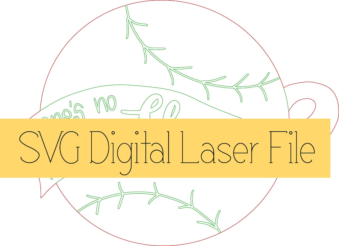 SVG Digital Laser Ready File: Baseball - Softball With Banner Door ...