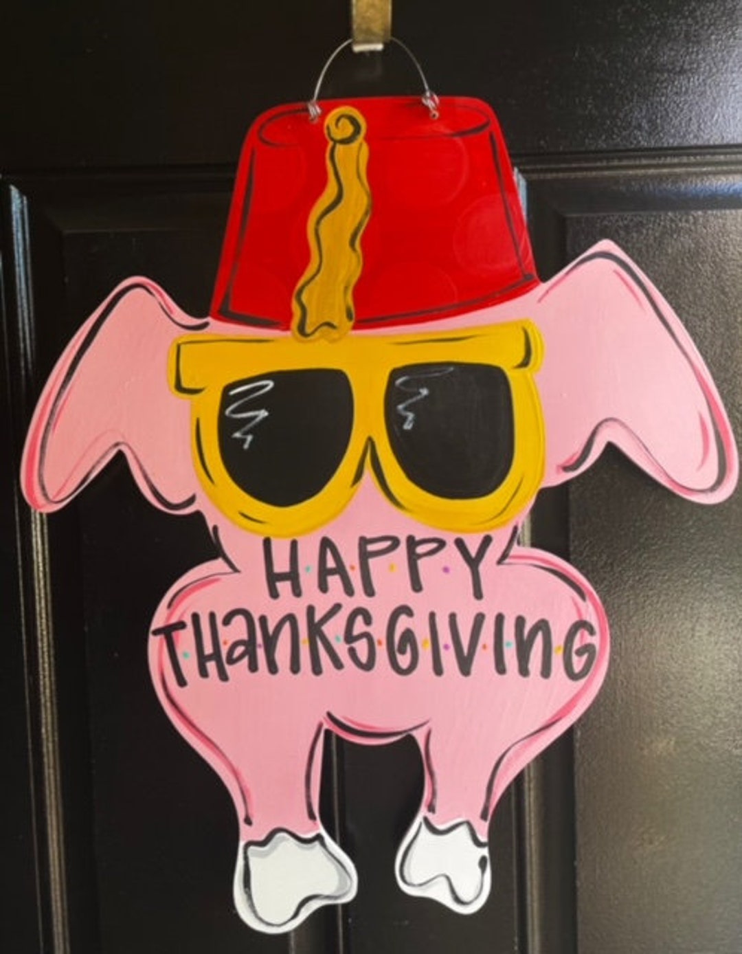 Thanksgiving Turkey Door Hanger Autumn Fall Happy Etsy
