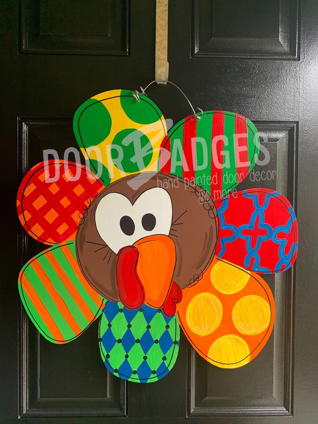 Turkey Door Hanger- Thanksgiving Door Decor-turkey-fall-wreath-wood Cut ...