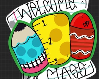 Back to School Teacher Door Hanger - Etsy