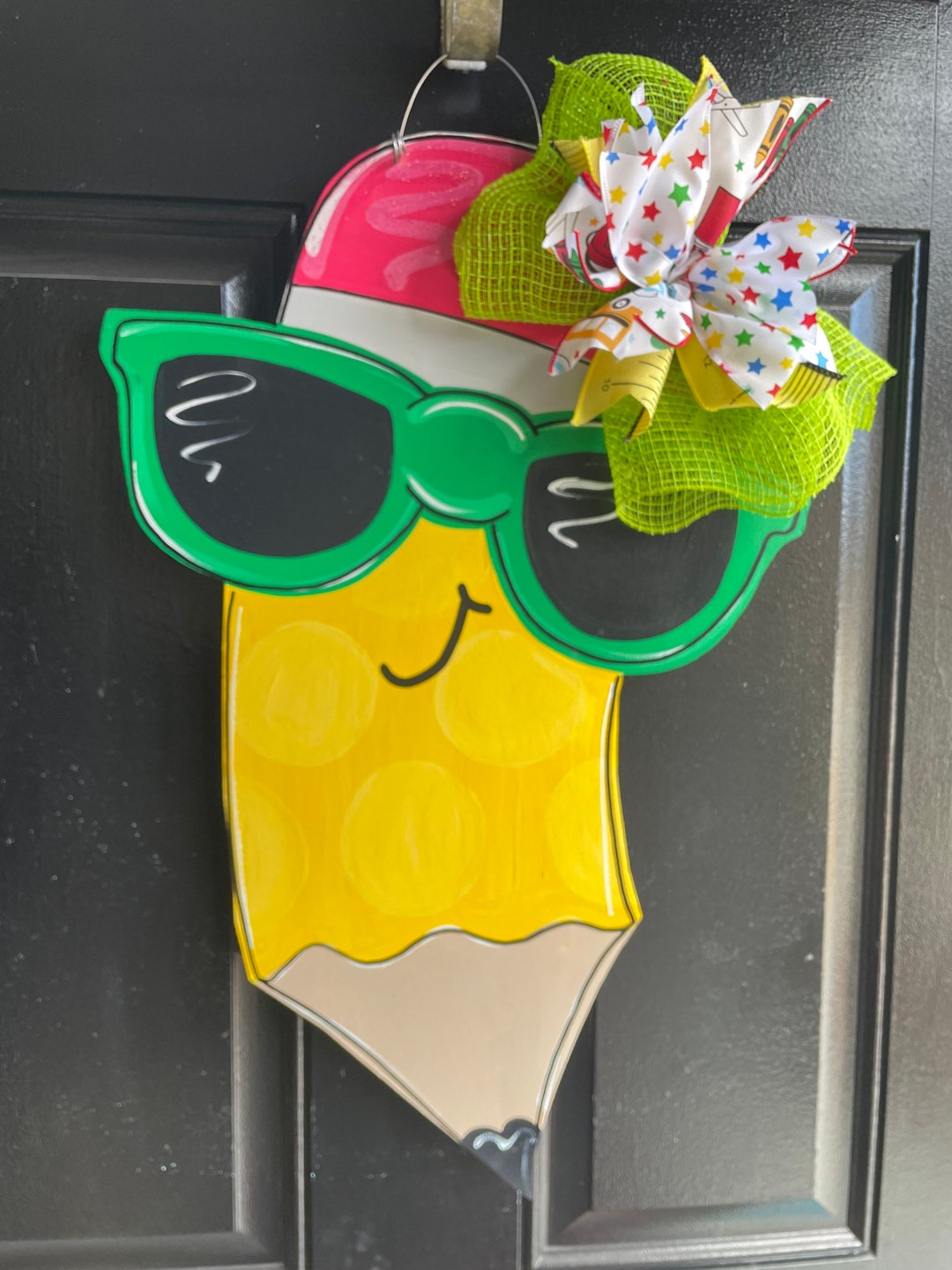 School Pencil and Sunglasses and Polka Dot Back to School Teacher Gift ...
