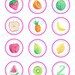 INSTANT DOWNLOAD Watercolor Fruit Cupcake Toppers} Print at Home ...