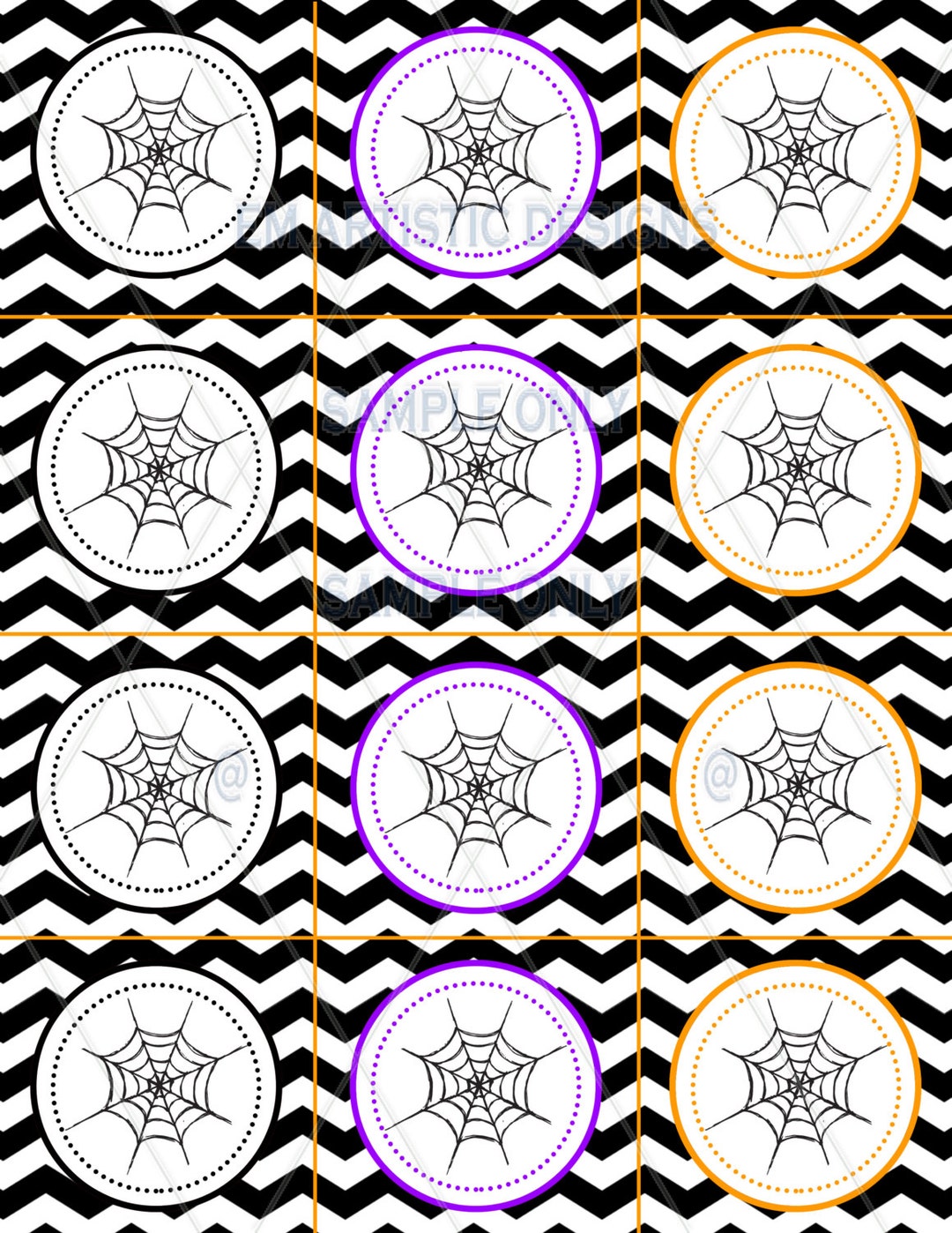 INSTANT DOWNLOAD Printable Spooky Halloween Cupcake Toppers or - Etsy