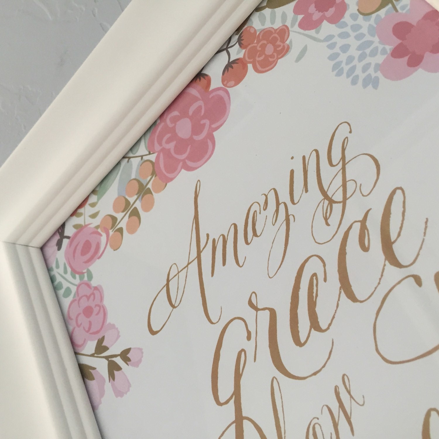 Amazing Grace Scripture Print Faith Print Gospel Hymn - Etsy