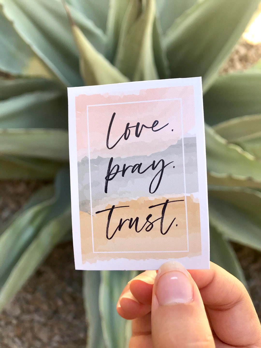 Love Pray Trust Vinyl Sticker - Water Bottle Sticker, Waterproof ...