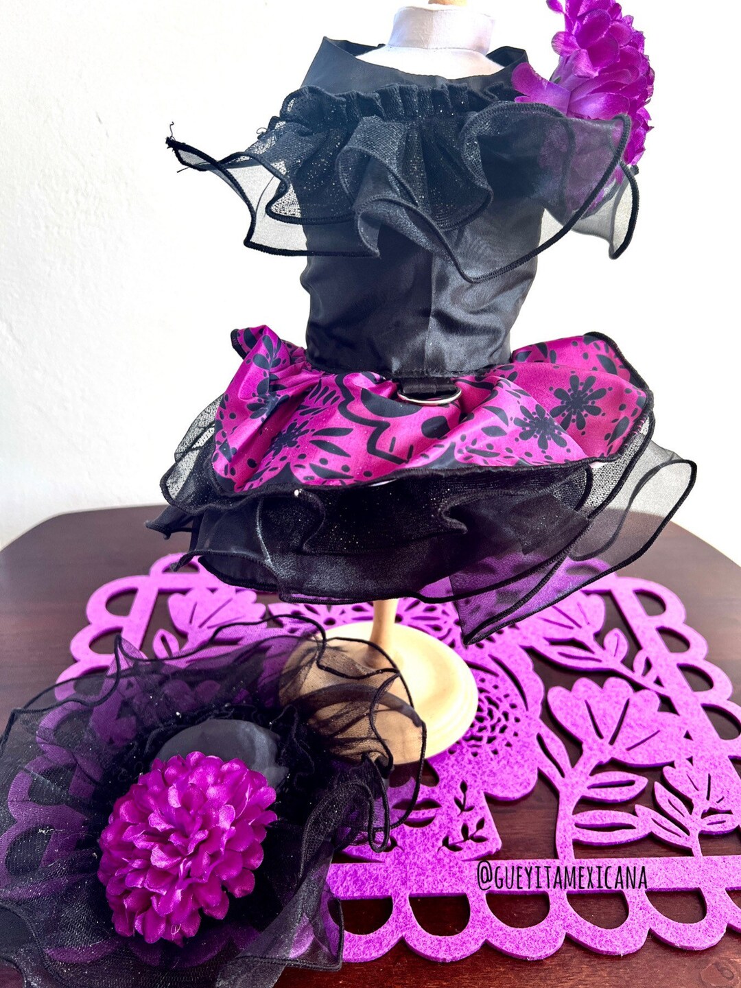 Mexican Dog Catrina Costume/ Day of the Dead Dog Costumes/ Catrina Dog ...