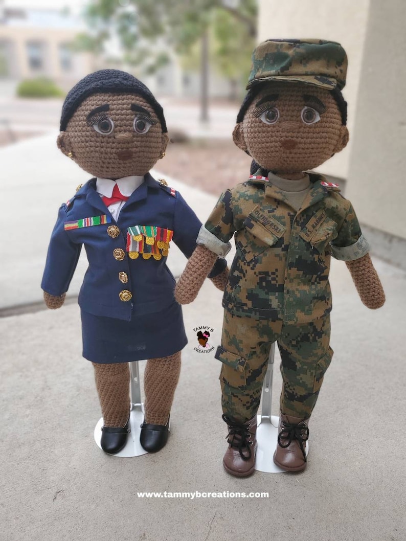 18-21 Inch Handmade Crochet Doll Custom Order Military - Etsy