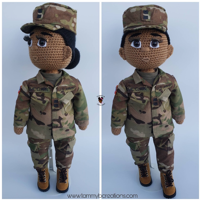 18-21 Inch Handmade Crochet Doll Custom Order Military - Etsy