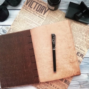 Notepad for a Man in a Wooden Cover,wooden Book for Records With an ...