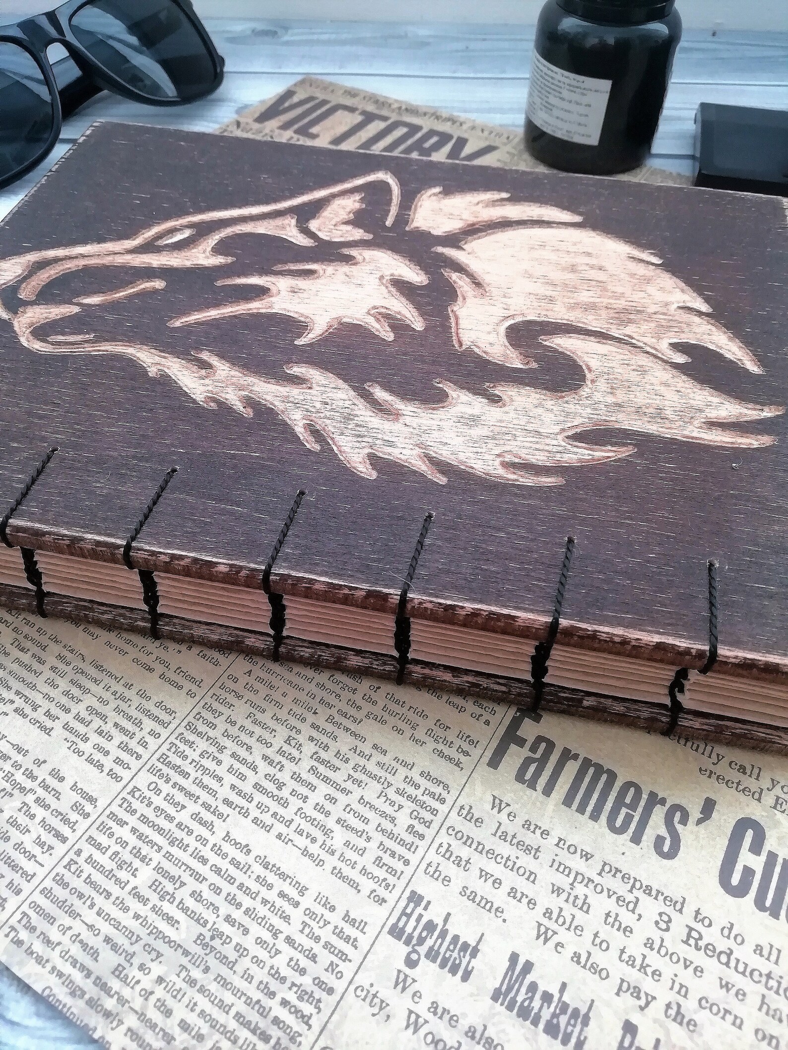 Notepad for a Man in a Wooden Coverwooden Book for Records - Etsy