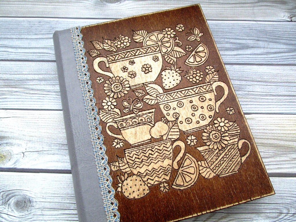 Handmade Wooden Cookbook, Engraved Birch Recipe Book (A5, 200 Pages) - Etsy