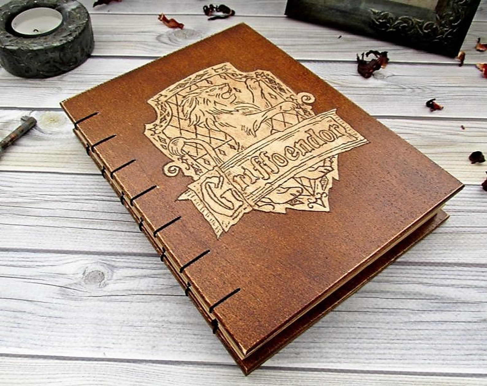 Wooden Book for Records With an Engraving Handmade Wooden - Etsy