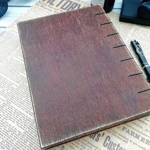 Notepad for a Man in a Wooden Cover,wooden Book for Records With an ...