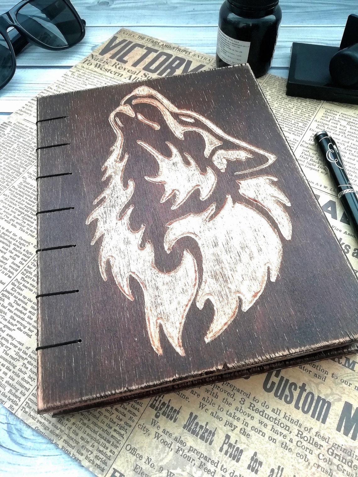 Notepad for a Man in a Wooden Coverwooden Book for Records - Etsy