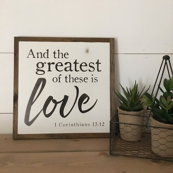 The Greatest is Love - Etsy