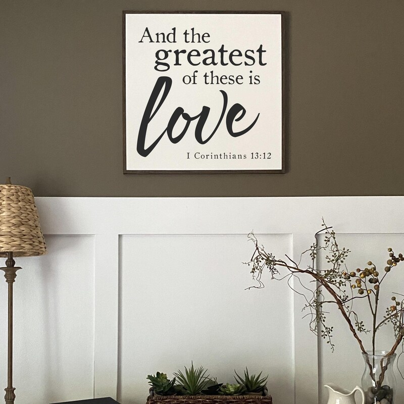 The Greatest is Love - Etsy
